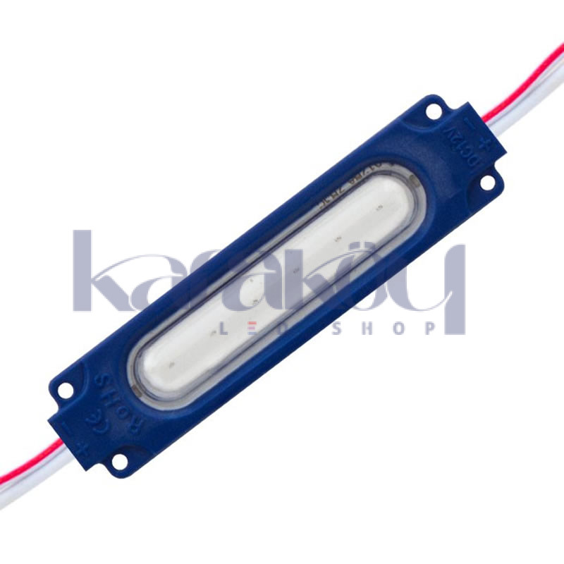 12 Volt 2 Watt Mavi Mercekli Cob Modül Led (10 Adet) | Karaköy Led Shop