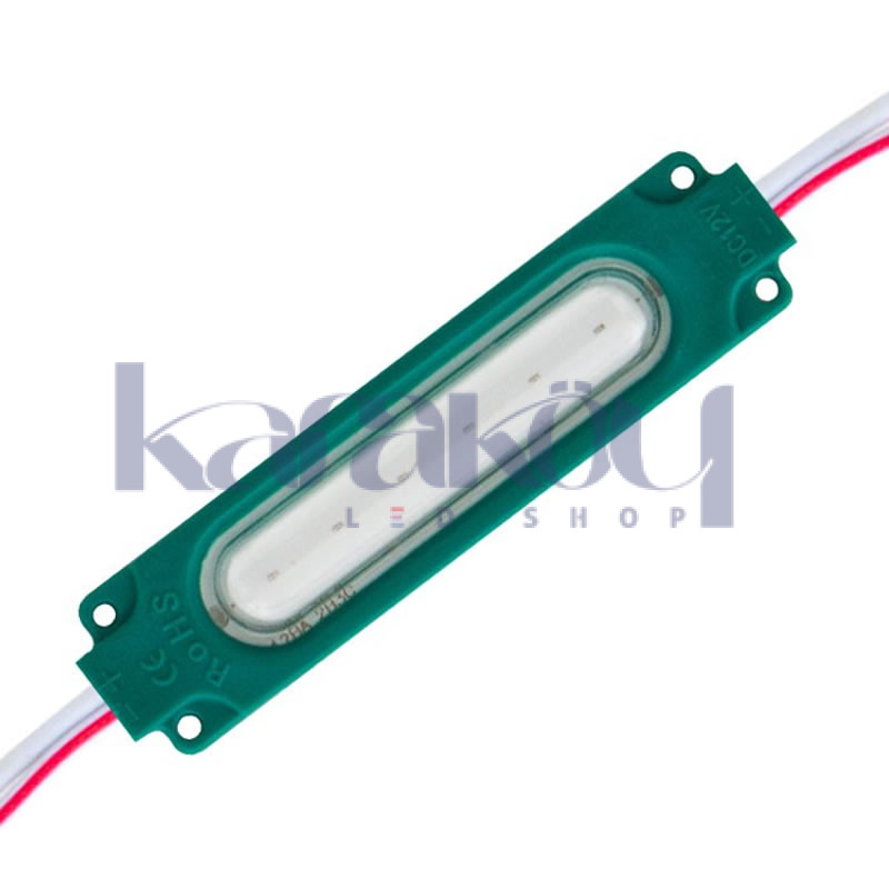 12 Volt 2 Watt Yeşil Mercekli Cob Modül Led (10 Adet) | Karaköy Led Shop