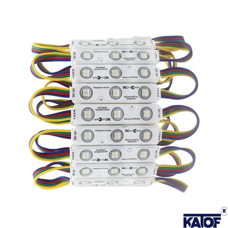 12 Volt 0,72 Watt 3' lü 5050smd RGB Modül Led | Karaköy Led Shop