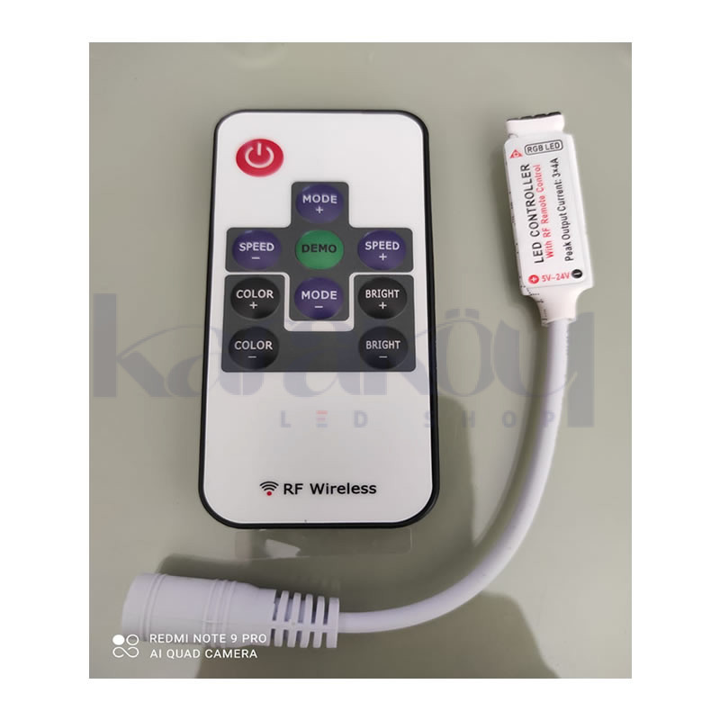 12A RGB RF 10tuş Kumandalı Dimmer | Karaköy Led Shop
