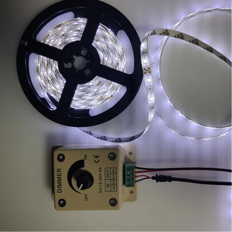 12-24 Volt 8 Amper Tek Renk Led Manuel Dimmer | Karaköy Led Shop
