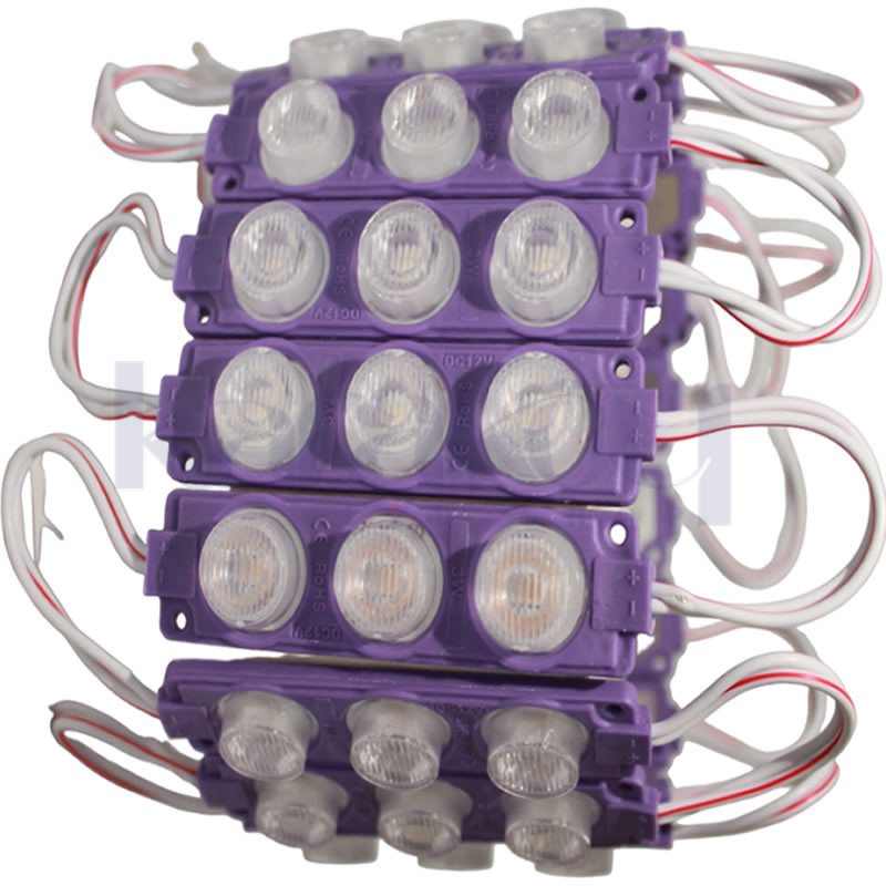 12Volt 3Watt Yüksek Lensli Modül Led Mor (20 Adet) | Karaköy Led Shop