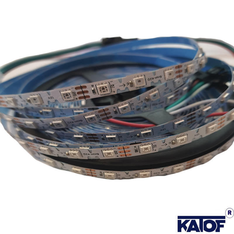 12V RGB Piksel 3535smd 84Ledli 6mm IP20 Zigzag Şerit Led (5 MT.) | Karaköy Led Shop