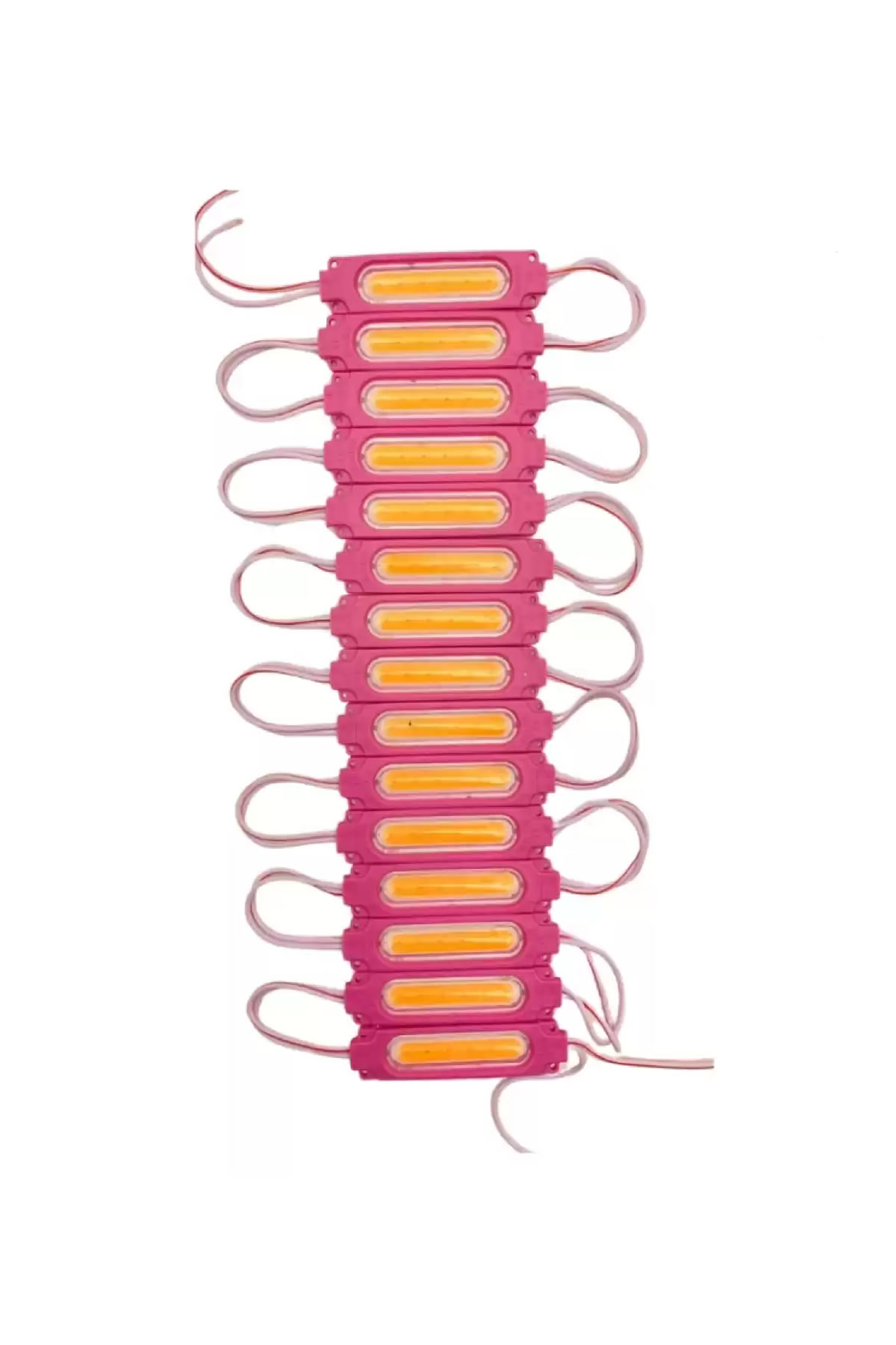 12 Volt 2 Watt Pembe Mercekli Cob Modül Led (10 Adet) | Karaköy Led Shop