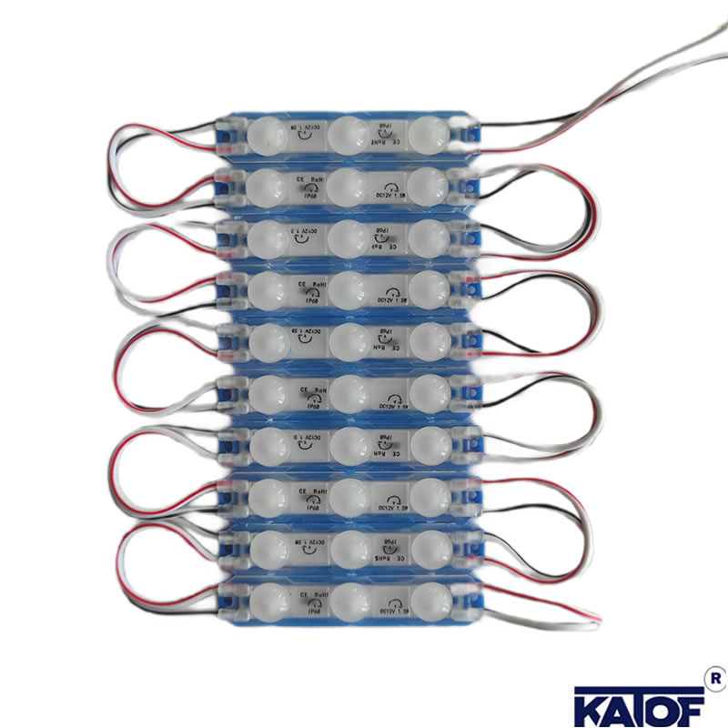 12 Volt 1.5 Watt Mavi IP65 Lensli Modül Led (10 Adet) | Karaköy Led Shop