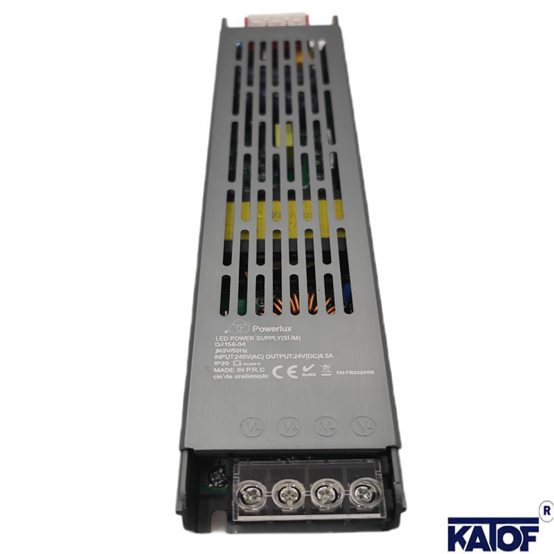 24Volt 8.5Amper 200W Ultra Slim Kasa Metal Adaptör | Karaköy Led Shop