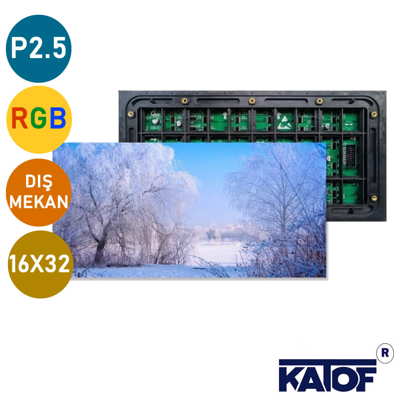 P2.5 RGB Dış Mekan Smd Led Ekran Paneli 16x32cm | Karaköy Led Shop
