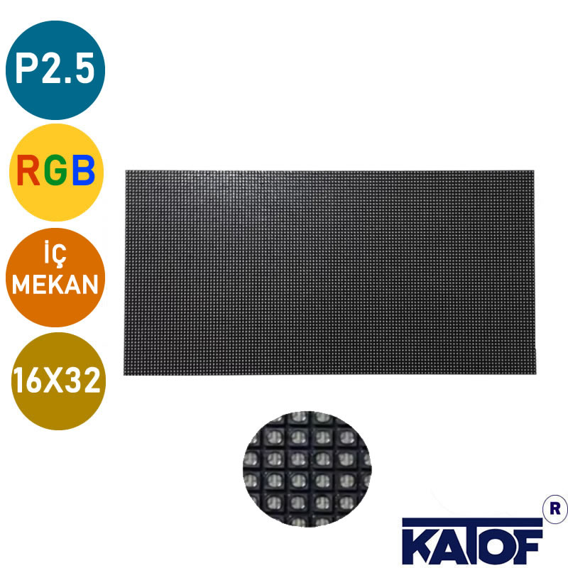 P2.5 RGB İç Mekan Smd Led Ekran Paneli 16x32cm | Karaköy Led Shop