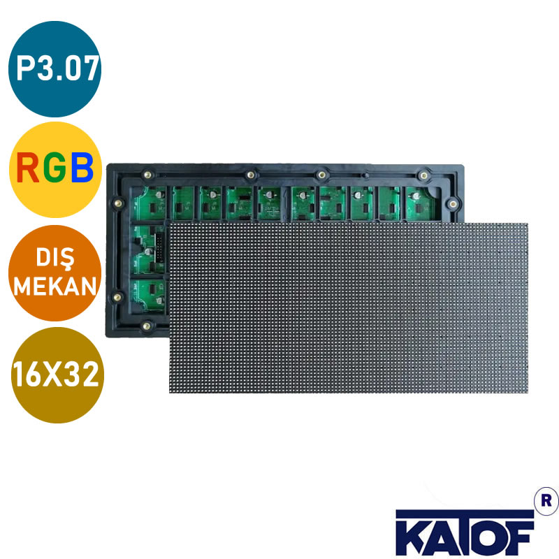 P3.07 RGB Dış Mekan Smd Led Ekran Paneli 16x32cm | Karaköy Led Shop