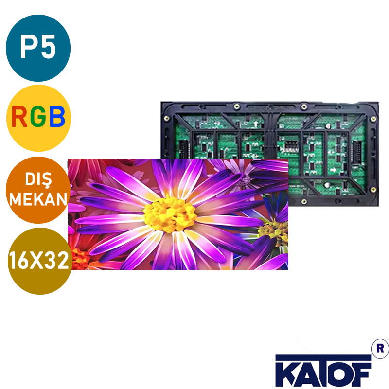 P5 RGB Dış Mekan Led Ekran Paneli 16x32cm | Karaköy Led Shop