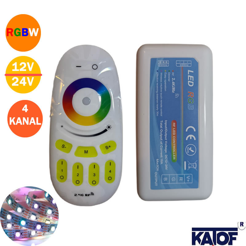 RGB, RGBW Led Kontrol Modülü ve Kumandası 4 Kanal | Karaköy Led Shop